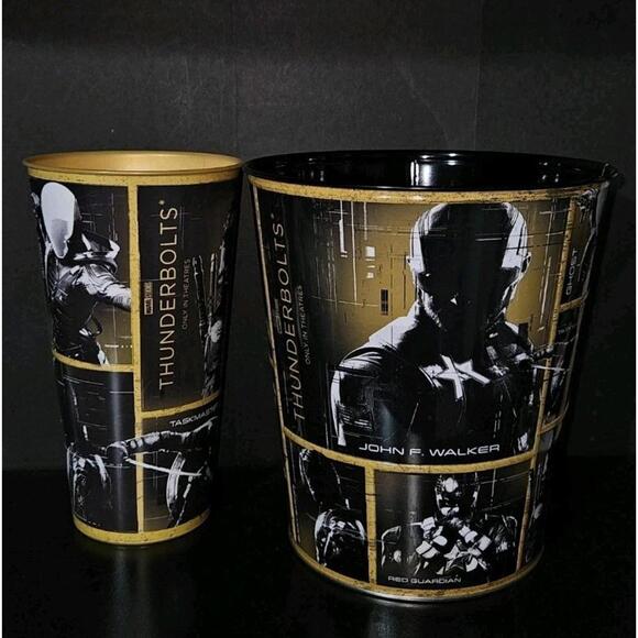 Other | Marvel Thunderbolts Popcorn Bucket Cup Tin Set Cinemark ...